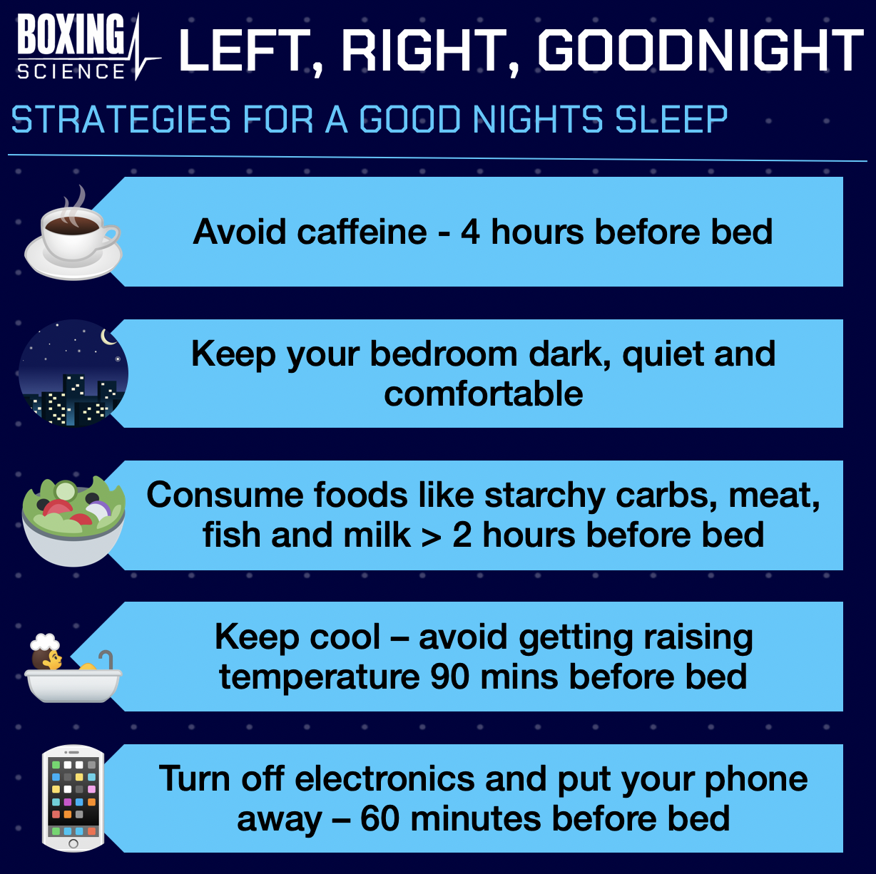 Sleep tips for boxing champions